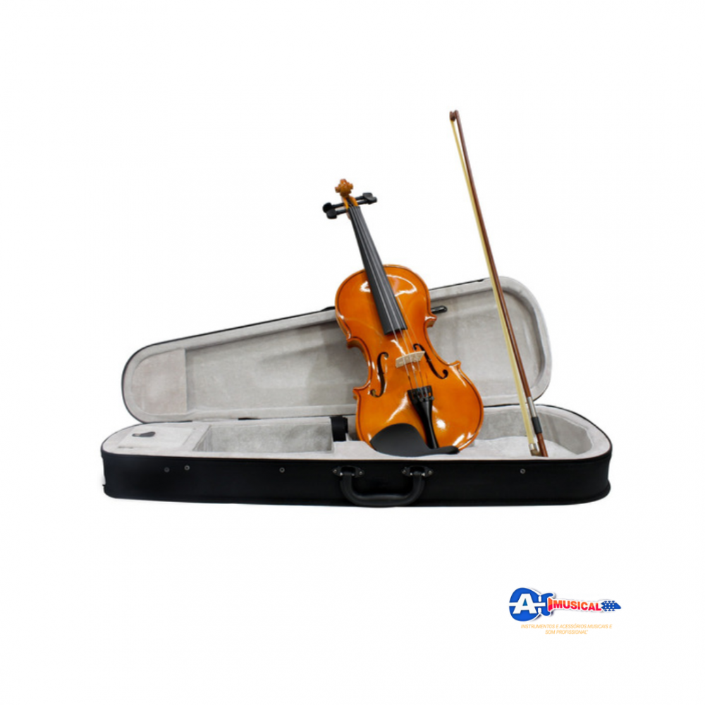 Violino Quest Com Estojo Completo c/ Arco e Breu - - 4/4 - 3/4 - 1-4 / ...